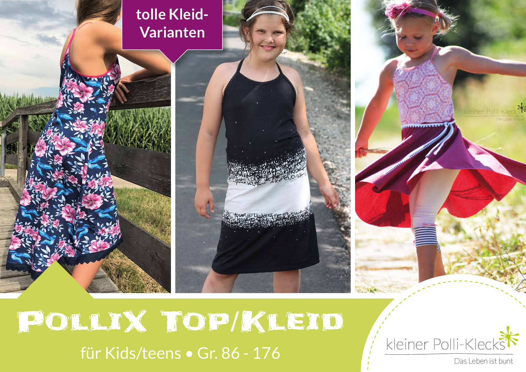 PolliX Top und Kleid - Gr. 86 - 176 - Schnitt + Anleitung ...